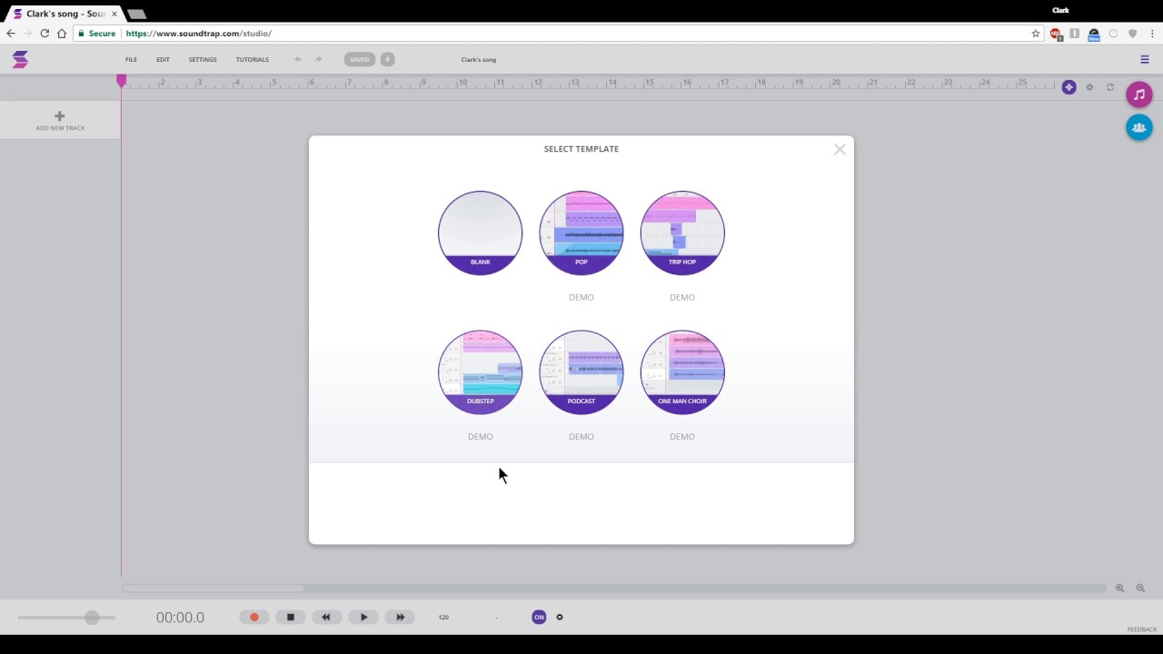 Soundtrap tutorial 1 - Logging in, studio view, adding a Hi Hat Loop. - YouTube