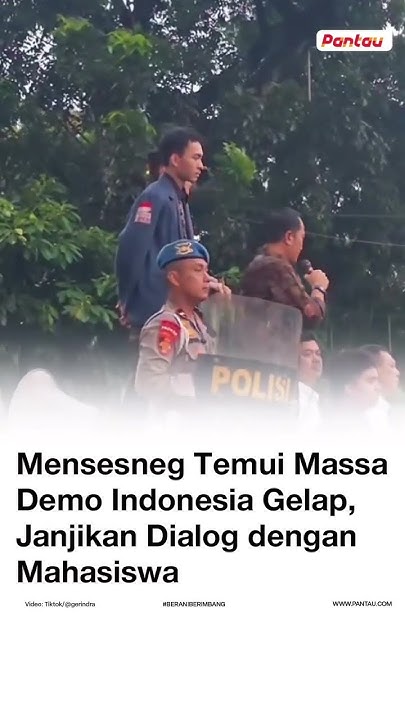 Mensesneg Temui Massa Demo Indonesia Gelap, Janjikan Dialog dengan Mahasiswa #shorts - YouTube