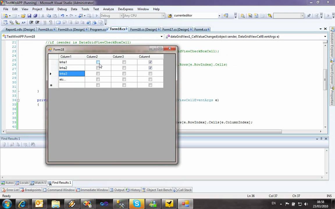 [dev] Single CheckBox in DataGridView - YouTube