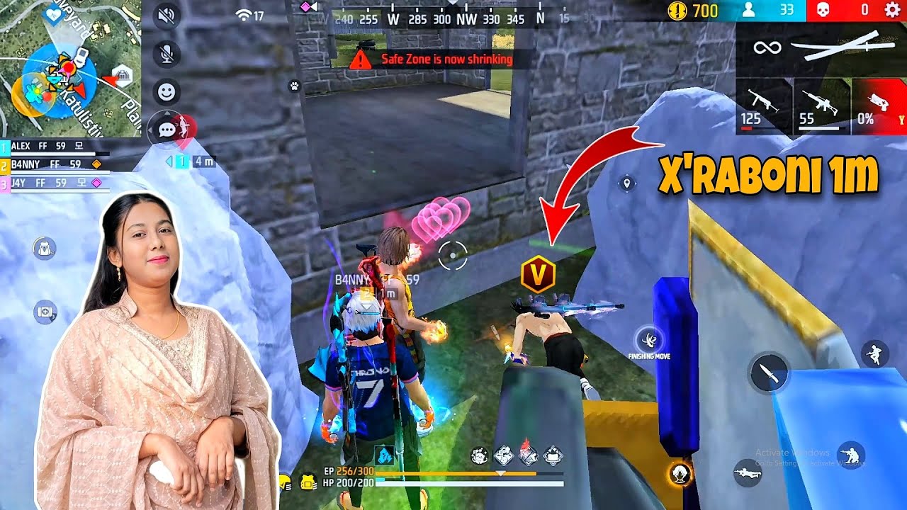 V ব্যাচ X'raboni কে একা পেয়ে,নক করে উরাধুরা Emote দিলাম | X'raboni ...