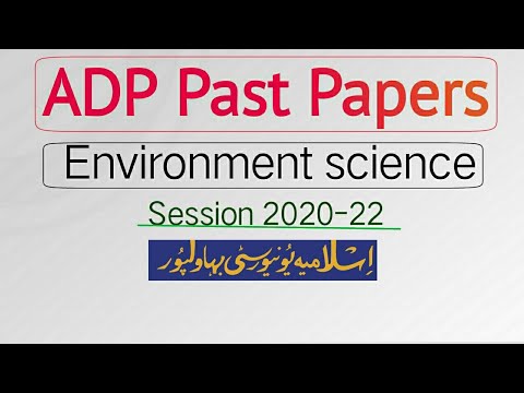 ADP Environmental science past paper IUB Session 2020-22 - YouTube