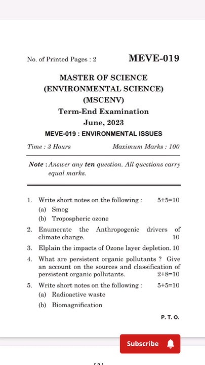 IGNOU MEVE-19 Previous Year Question Papers - YouTube