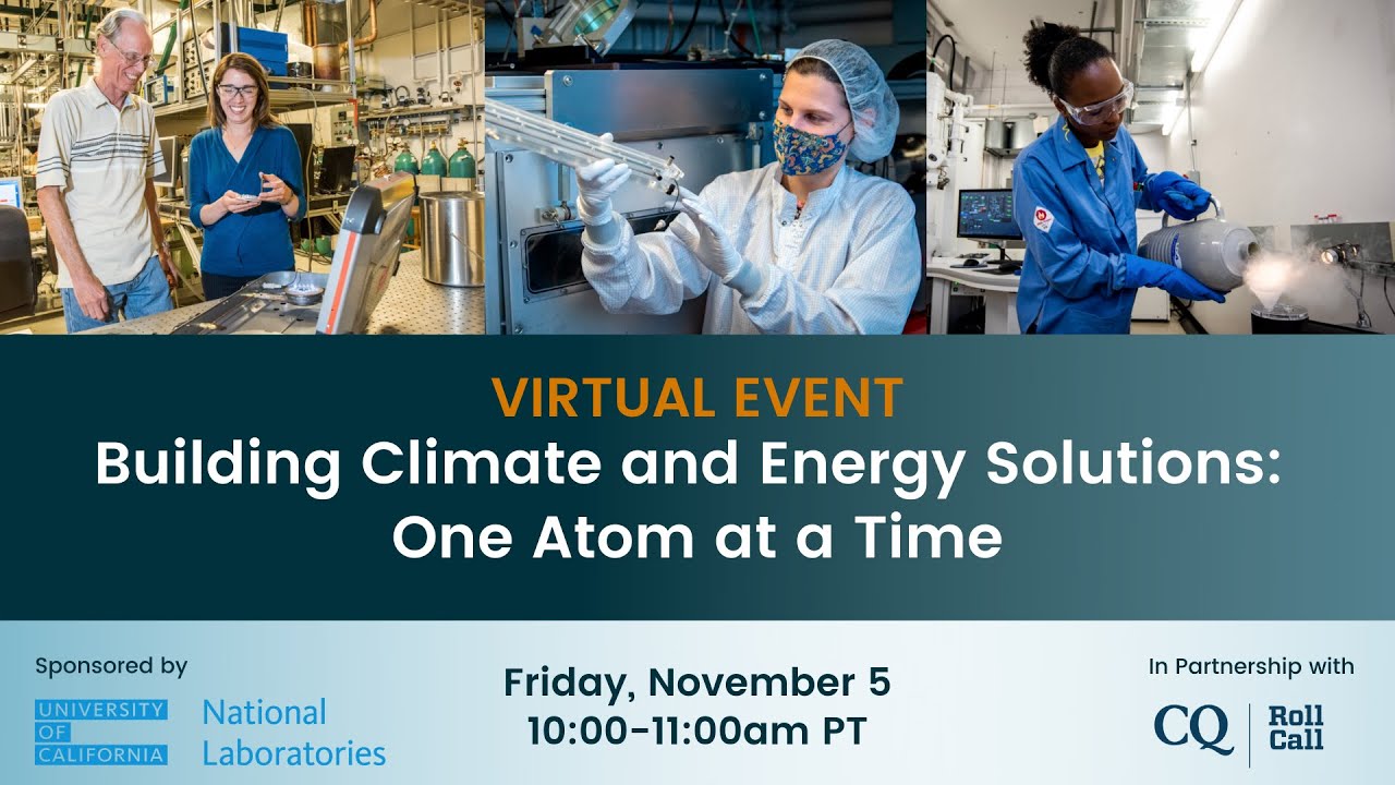 Building Climate and Energy Solutions One Atom at a Time - YouTube