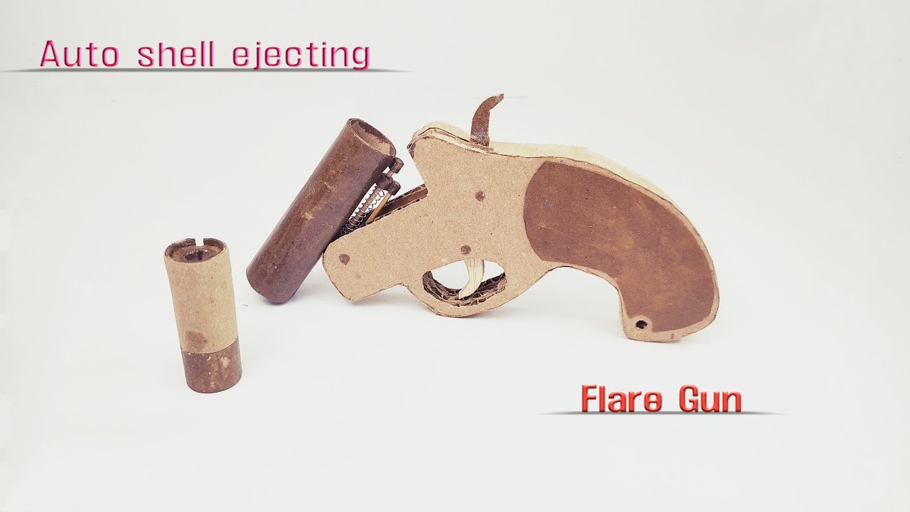 PUBG flare toy gun form cardboard & that shoot and auto shell ejecting ...
