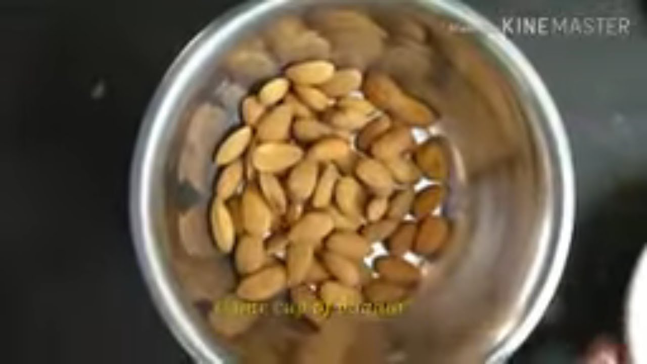 బాదం పాలు Badam milk (Badam palu) (Almond milk) how to make badam milk ...