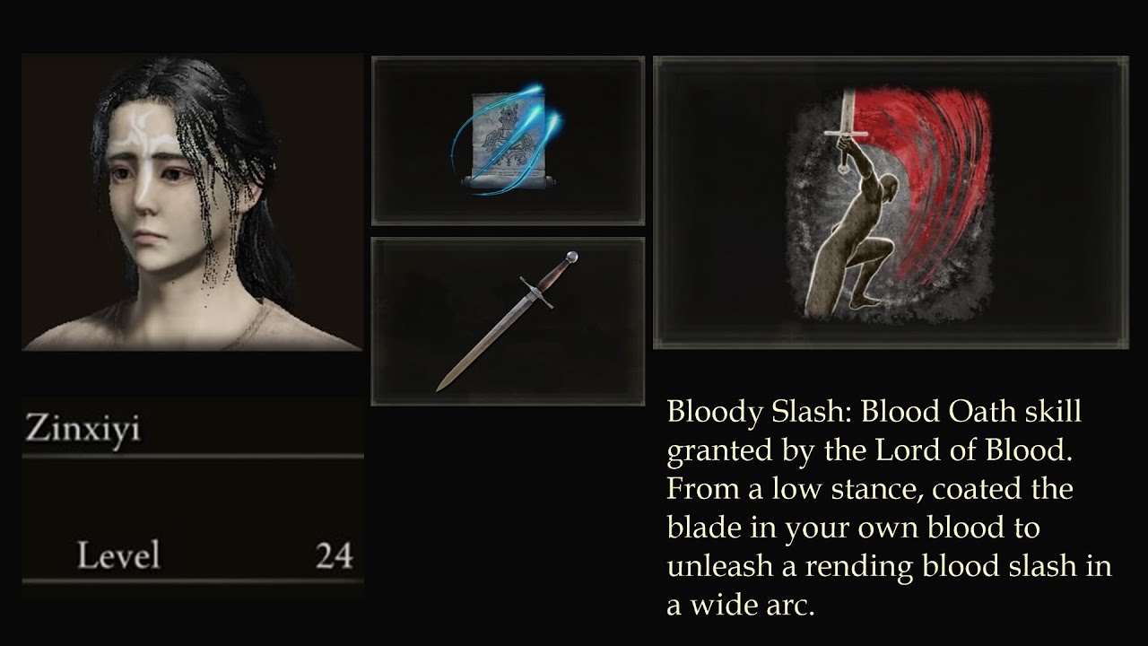 Elden Ring: Weapon Skill Combat Demo - Bloody Slash (Ash of War) - YouTube