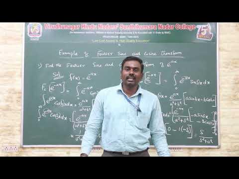 Fourier Sine and Cosine Transforms | Fourier Transforms | V.H.N.S.N.C (Autonomous) - YouTube