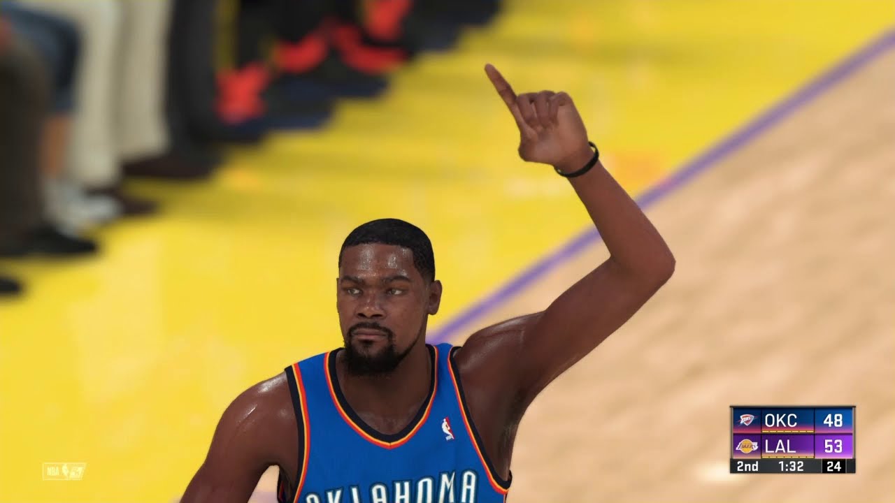 He playing with himself again! (All time Thunder vs All time Lakers) 2k ...