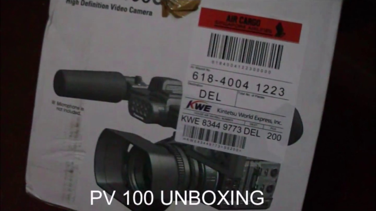 Panasonic camcorder HC PV 100 UNBOXING - YouTube