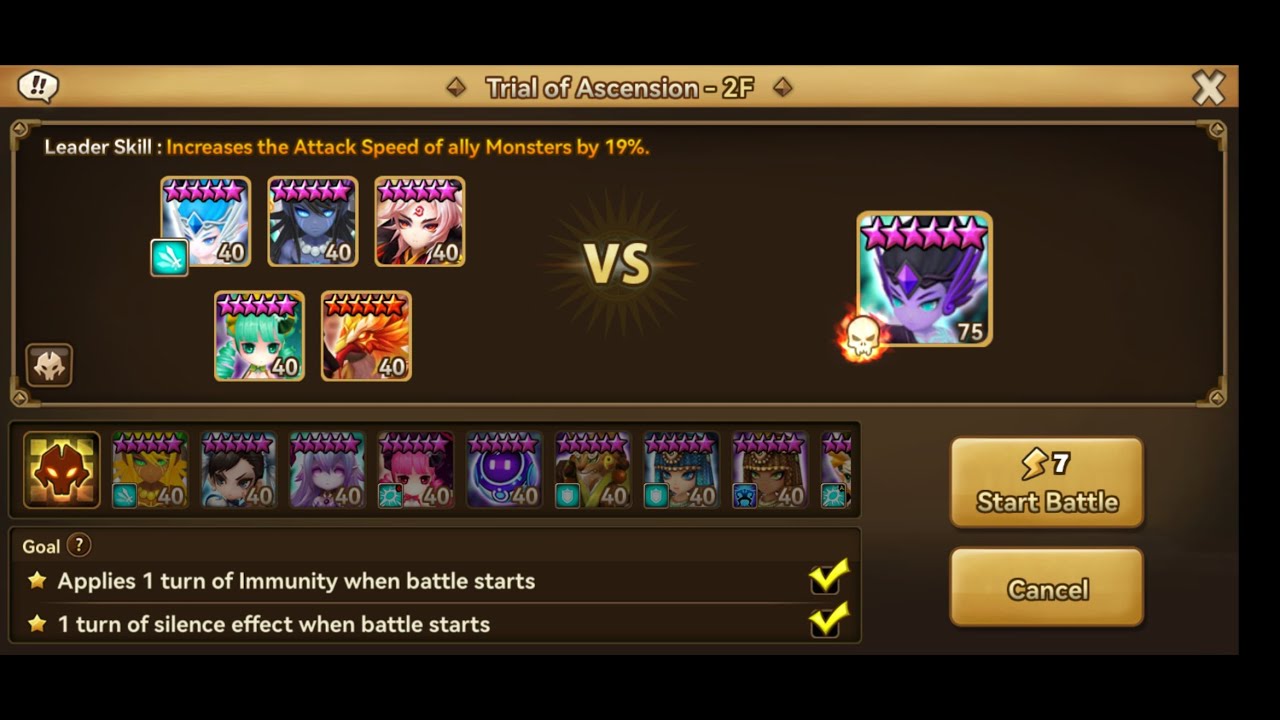 Summoners War: TOA Hell - Stage 2 - 3 🌟 - Jul-Aug 2023 - Aschubel - YouTube