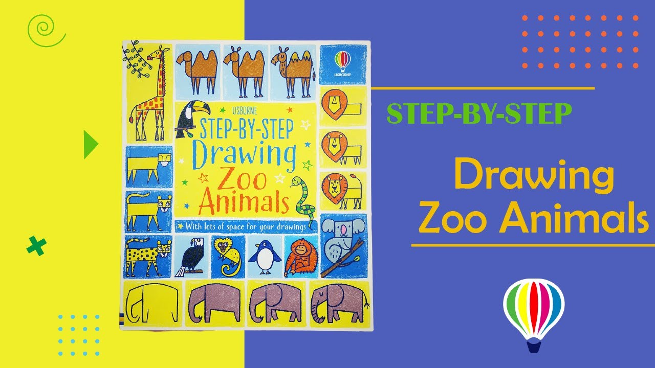 Usborne Step-by-step Drawing Zoo Animals - YouTube