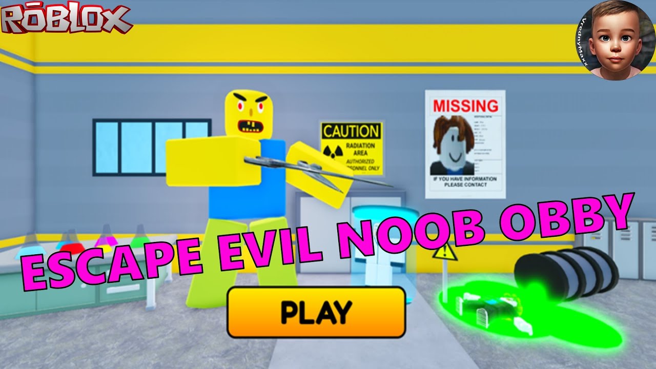 ESCAPE EVIL NOOB OBBY - YouTube