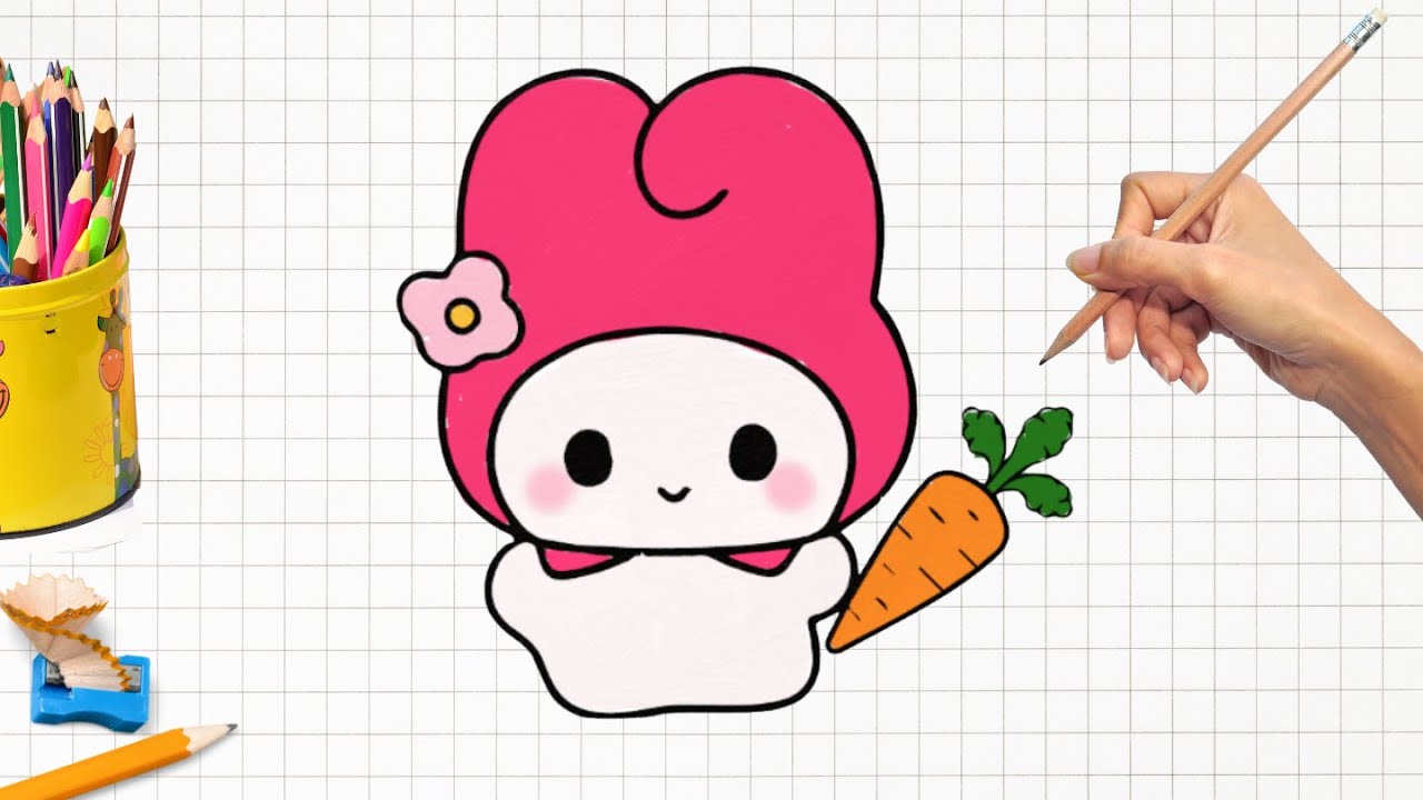 Cute My Melody drawing tutorial- Draw My Melody - Draw melody so cute ...