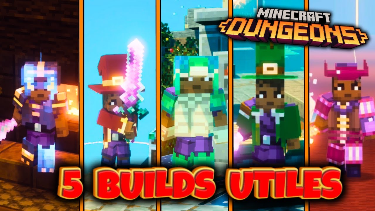 TOP 5 BUILDS LES PLUS UTILES | Minecraft Dungeons - YouTube