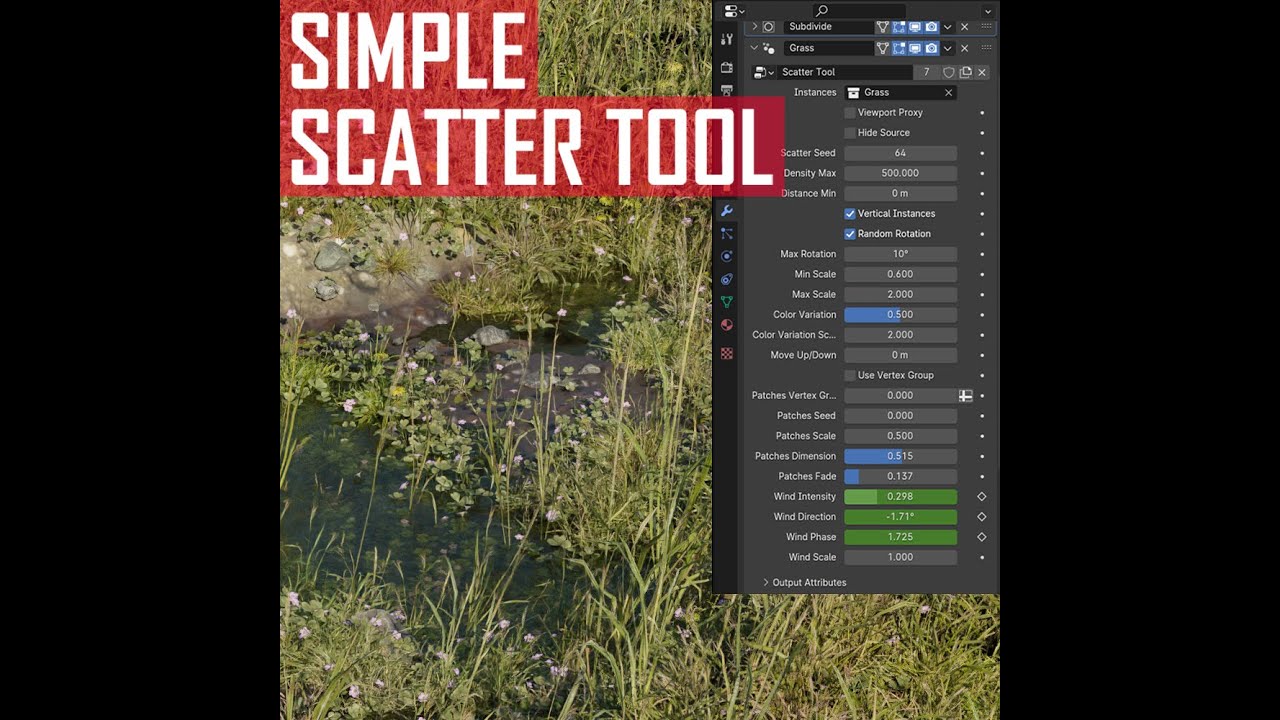 Blender Simple Scatter Tool - YouTube