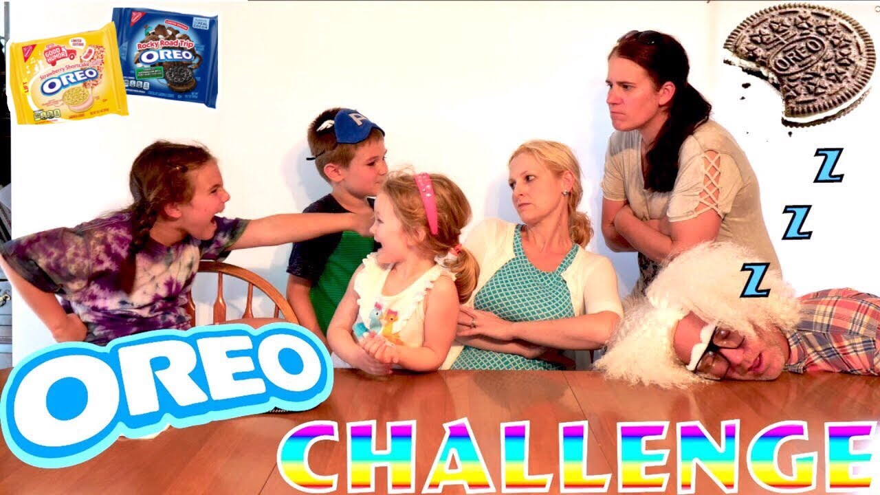 *New* Oreo Cookie Challenge! Adults vs. Kids! New Flavors - YouTube