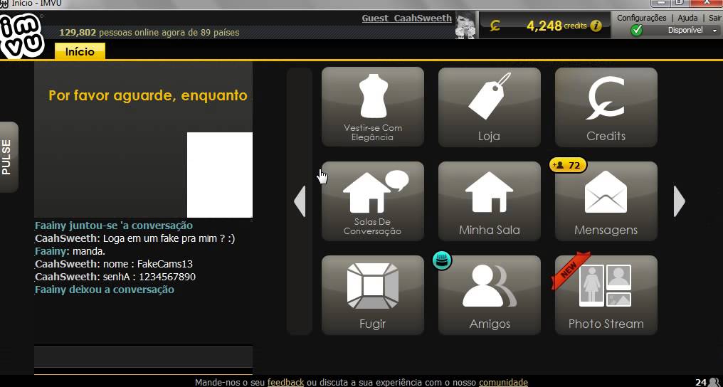 Fazendo fake no imvu 2013 - YouTube