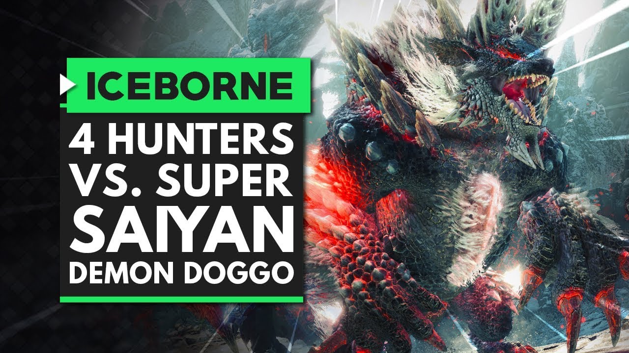 Monster Hunter World Iceborne | 4 Hunters vs. Super Saiyan Demon Doggo ...