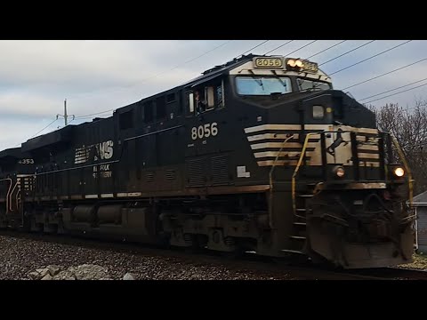NS 8056 leads NS 218 with AMAZING CREW!!! w/ hornshow & amazing wave action!! - YouTube