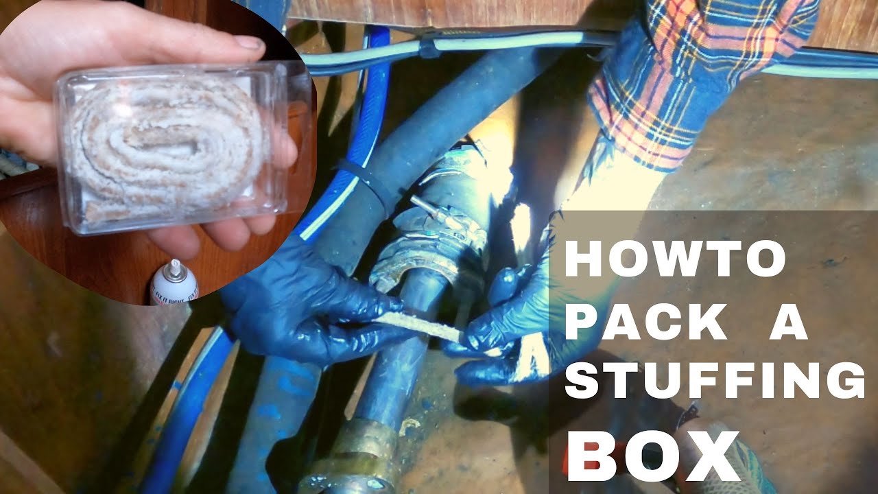 Ep12 Repacking stuffing box on the propeller shaft - YouTube