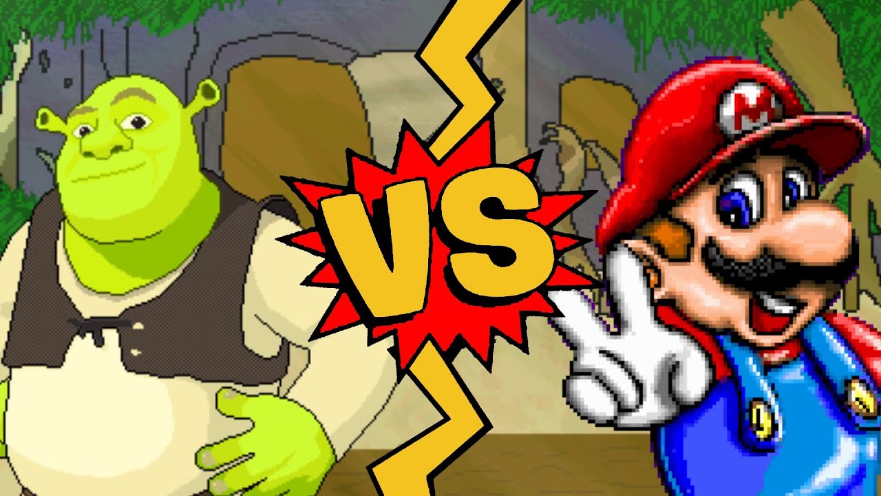 M.U.G.E.N. Battles | Shrek vs Mario - YouTube