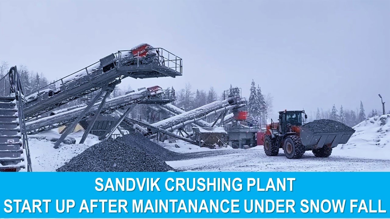 #49 SANDVIK CRUSHING PLANT IS WORKING AT WINTERTIME - YouTube