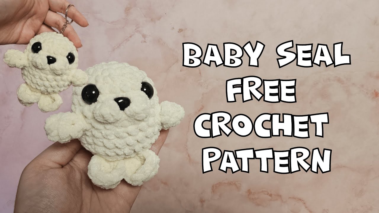 Easy Baby Seal Crochet Keychain Tutorial | Free Amigurumi Pattern for ...