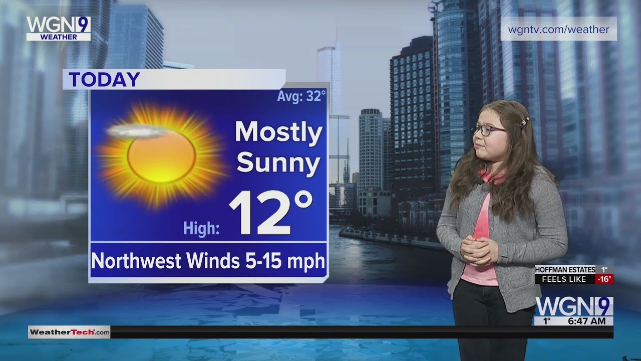 Adorable 4th grader reports Friday's weather forecast - YouTube