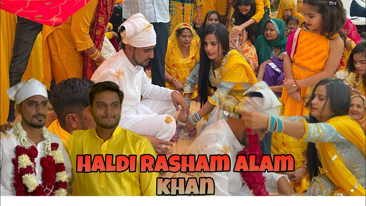Haldi Rasham Alam khan vlog By sharafat Pathan - YouTube