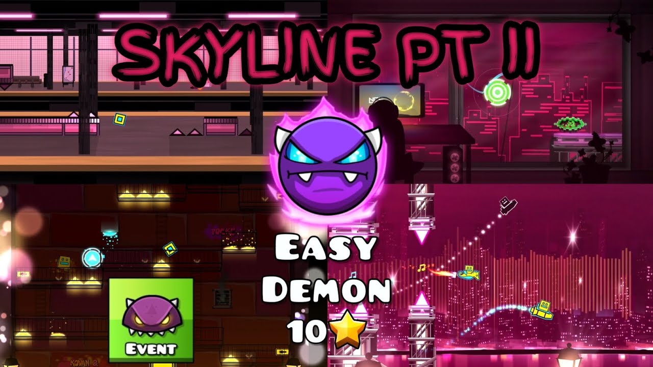 "Skyline Pt II" by Pocke (Easy Demon Legendary) Geometry Dash 2.2 - YouTube