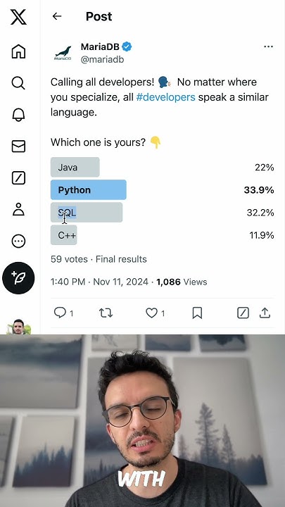 What programming language do you use the most? - YouTube