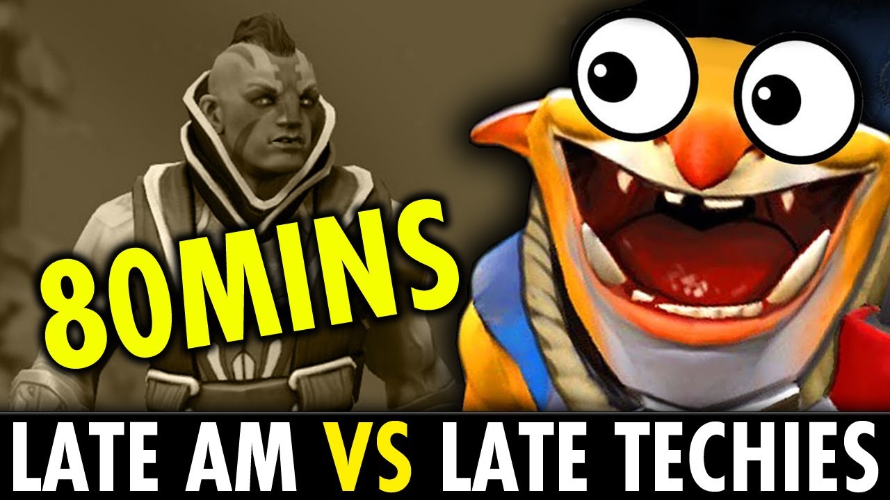 Late Game Antimage Vs Late Game Techies Insane 80mins Crazy Battle Techies Official Youtube
