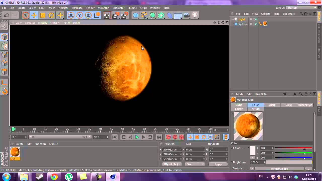 Cinema 4D Tutorial - How to make planets - YouTube