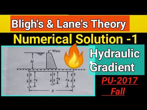 Hydraulic Gradient:Numerical Solution On Bligh's & Lane's Theory 🔥 ...