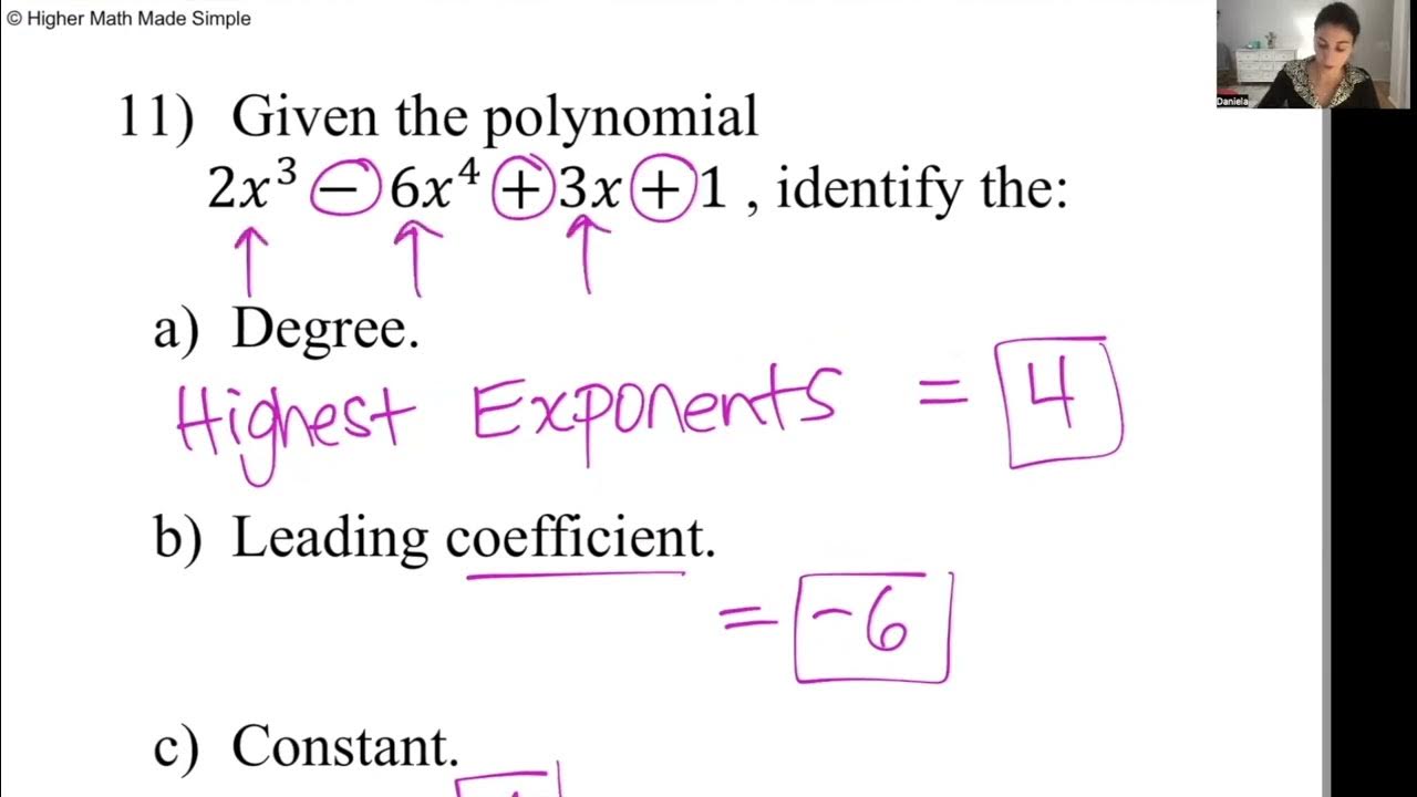 Leading Coefficient Polynomial Function - YouTube