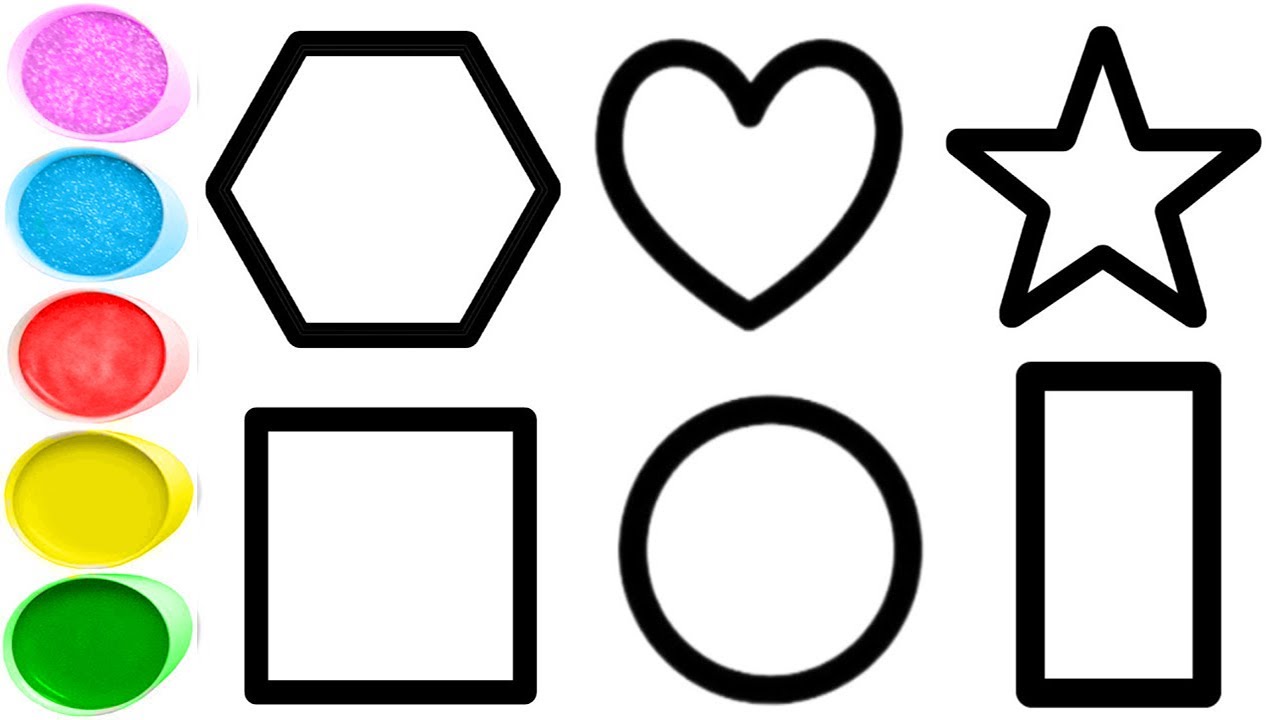 Drawing 2D shapes for kids Learn 2d shapes square circle oval colors ...