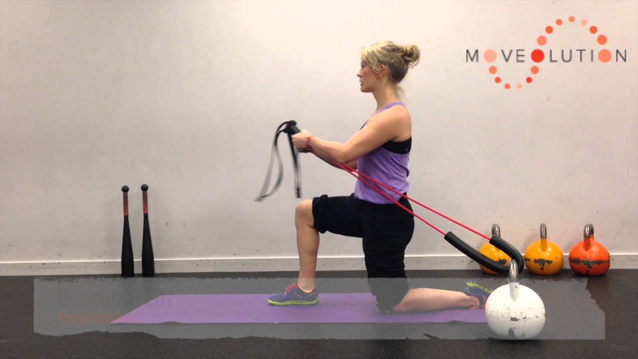 Half Kneeling Diagonal Lift Progressions - YouTube