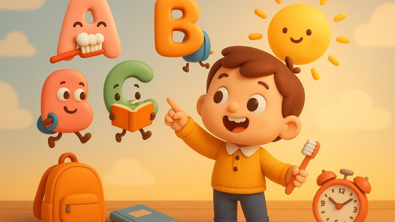 ABC Morning Song for Kids🎶|Pre School Learning|Brush,Learn & Sing ...