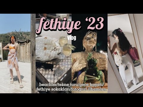 fethiye '23 vlog || beachler, tekne turu, fethiye sokakları, gece hayatı, fotoğraf ilhamları🏖️👙🐡