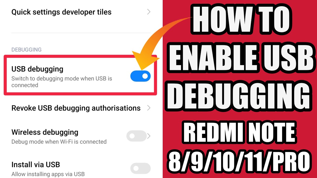 Redmi Note 11 - How To Enable Developer Options and USB Debugging - YouTube