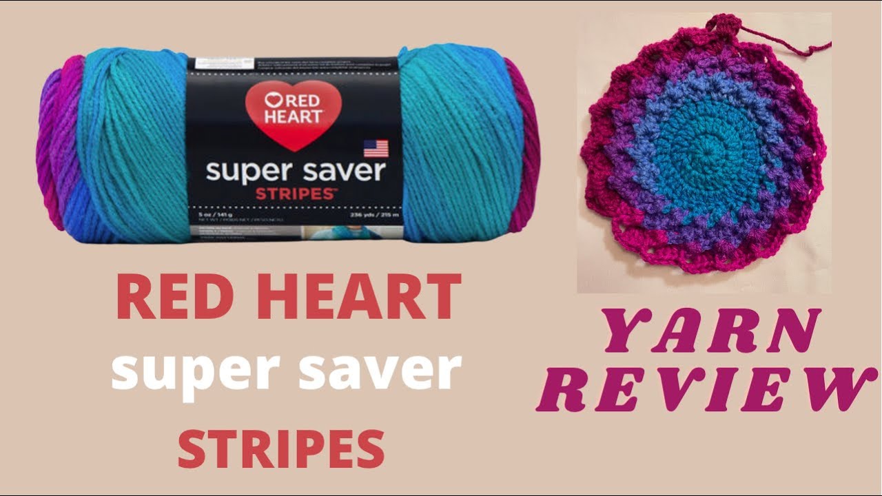 RED HEART Super Saver STRIPES | YARN REVIEW - YouTube