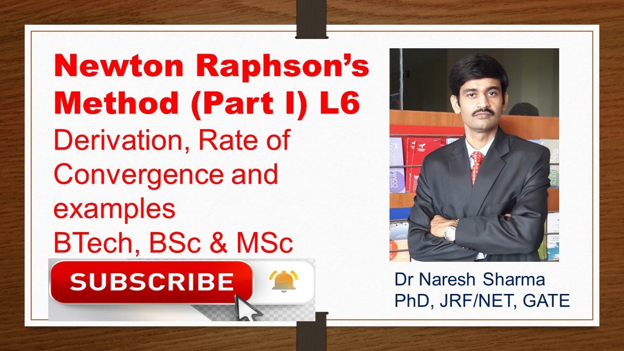 Newton Raphson Method (Part 1)L6|| Rate of Convergence||Numerical ...
