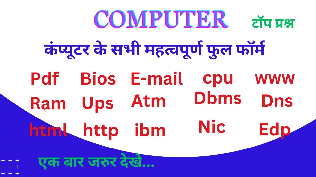 Computer Short Form Question Computer Important Full Form Computer computer-short-form-question-computer-important-full-form-computer