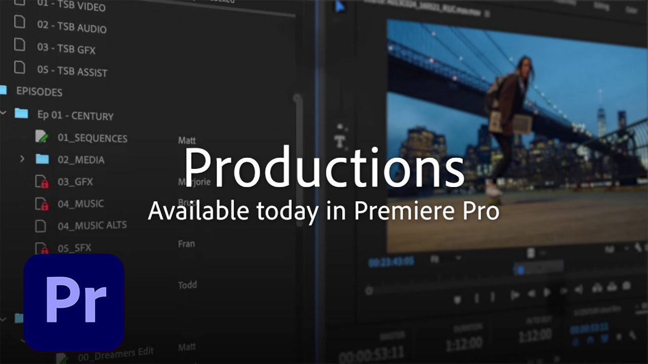 Productions: Available Today in Premiere Pro | Adobe Creative Cloud ...