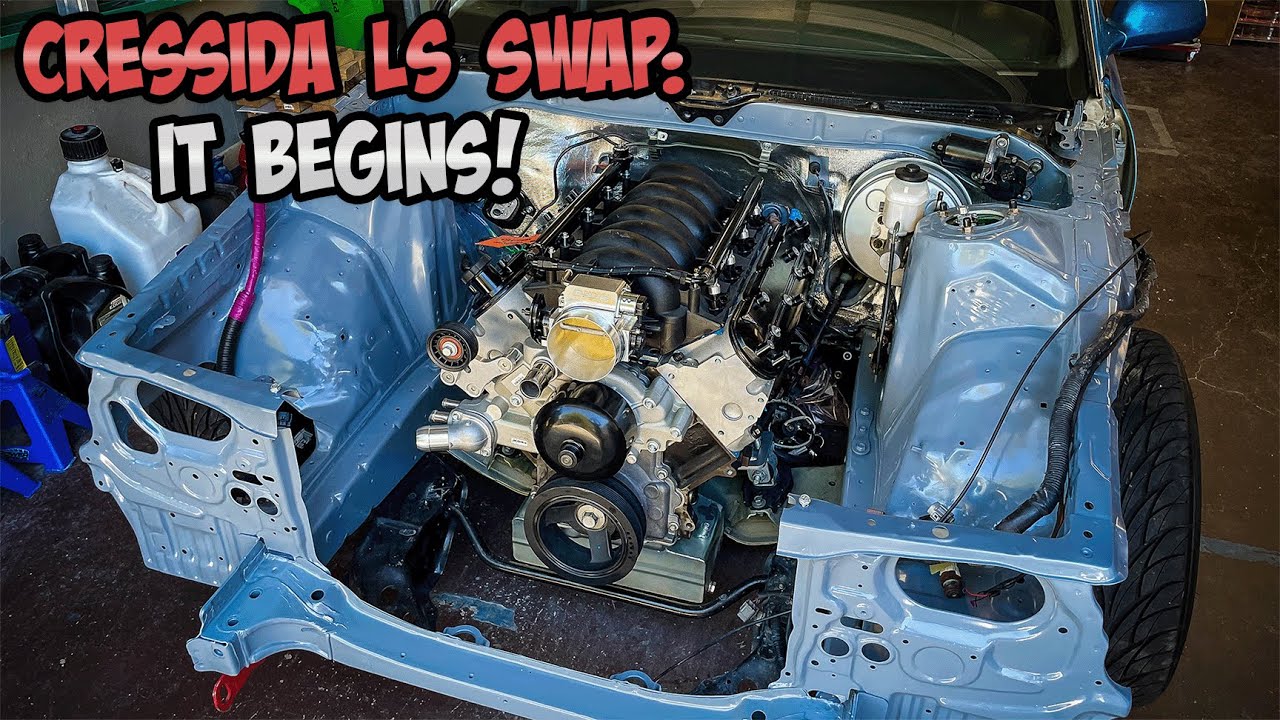 LS Swapping a CRESSIDA | Dropping in the new heart - YouTube