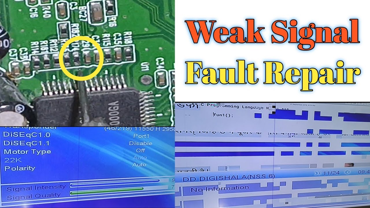 HD Satellite Receiver Weak signal Fault Repair | MPEG Receiver weak ...