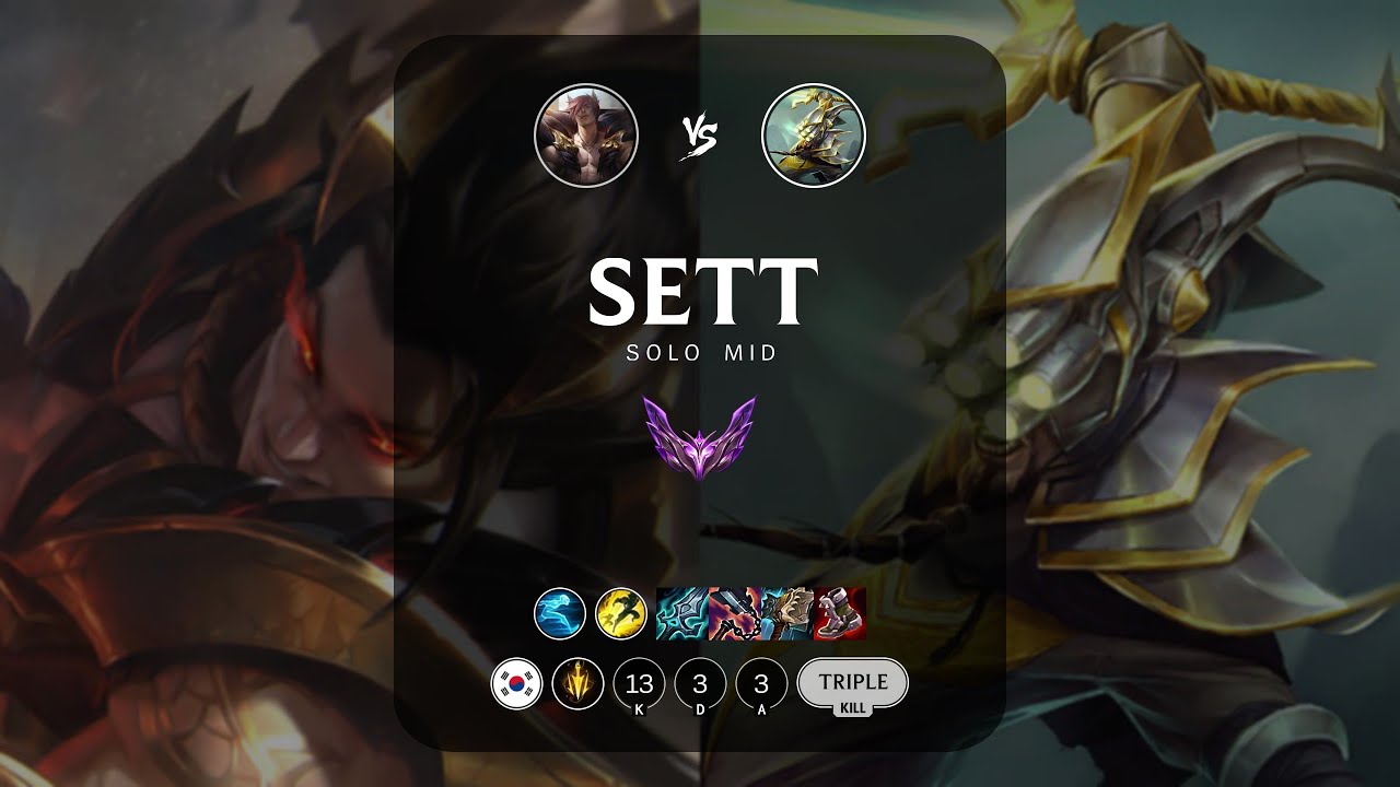 Sett Mid vs Master Yi - KR Master Patch 13.24 - YouTube