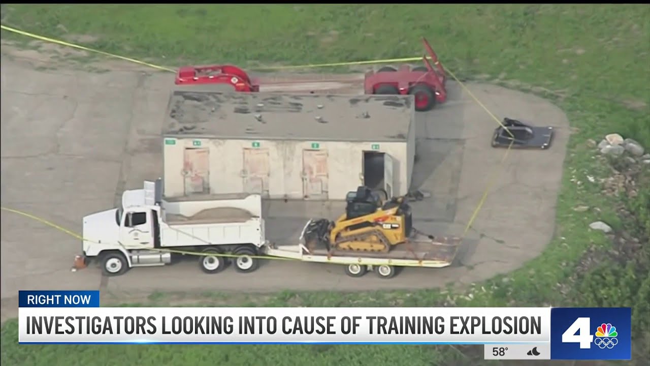 Investigators seek cause of explosion at Irvine training facility - YouTube