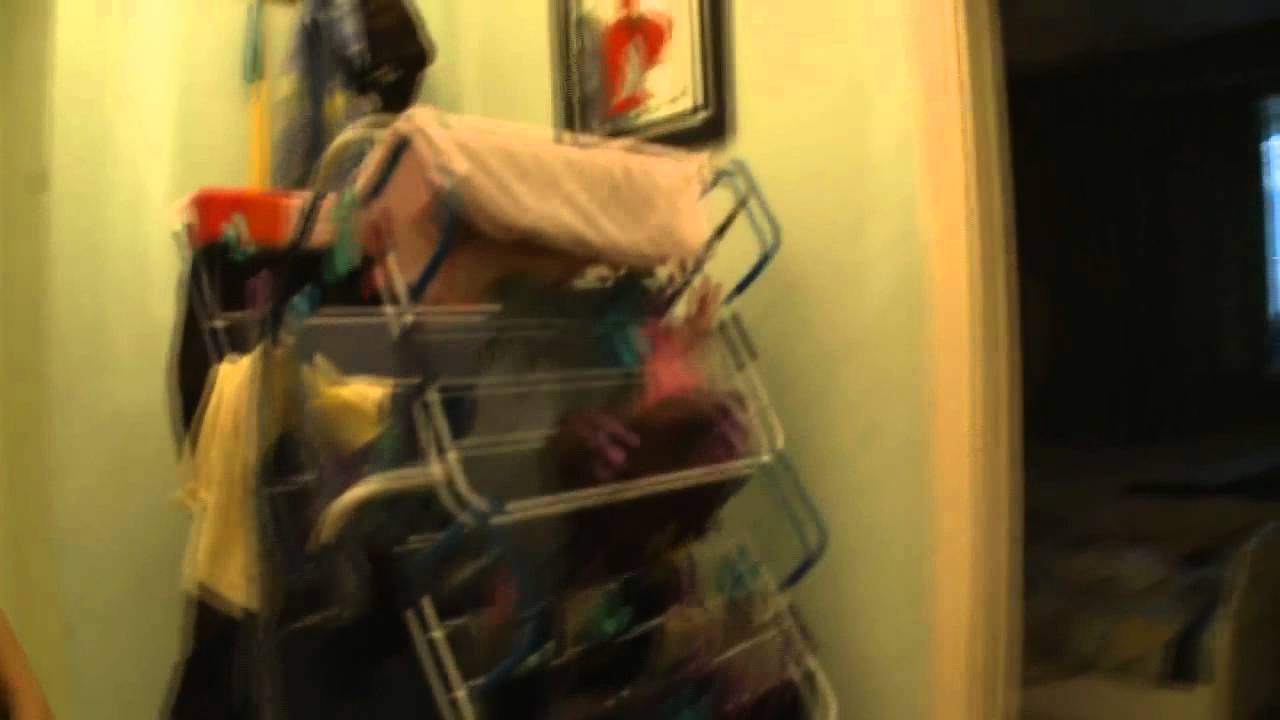 FUNNY VIDEO: Woman trapped in clothes horse - YouTube