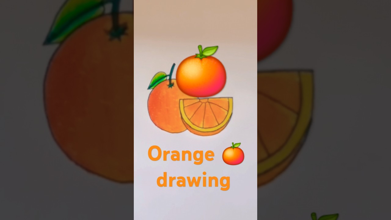 How to Drow a orange step by step bilkul asan tarika #art - YouTube